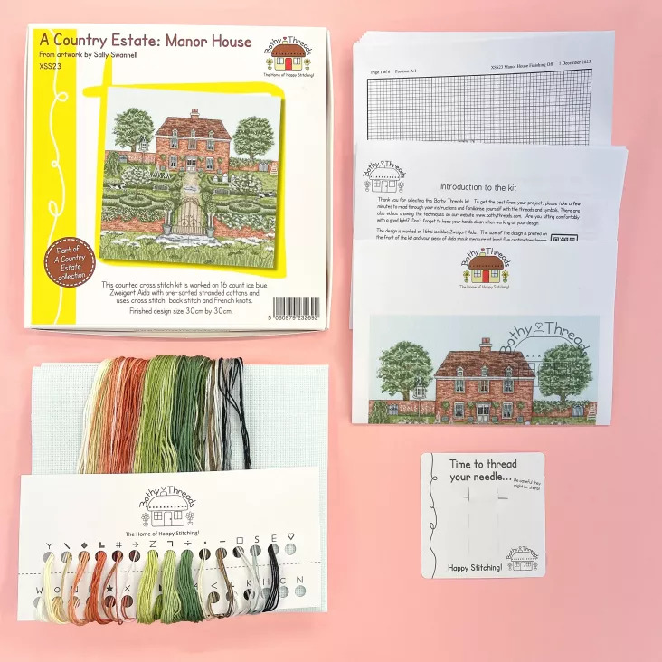 A Country Estate: Manor House Cross Stitch Kit by Bothy Threads ...