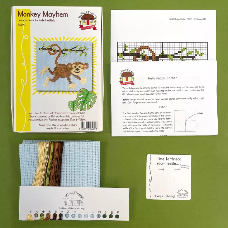 Monkey Mayhem Cross Stitch Kit by Bothy Threads | Stitchtastic