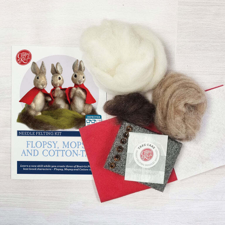 Flopsy, Mopsy and Cotton-Tail Needle Felting Kit | Stitchtastic