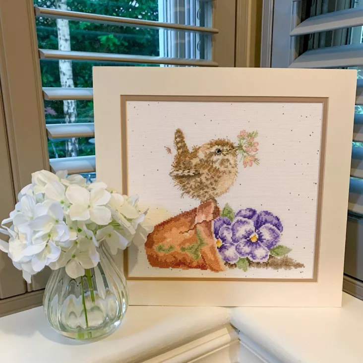 Pottering About Bird & Flowerpot - (Hannah Dale) Cross Stitch Kit By ...