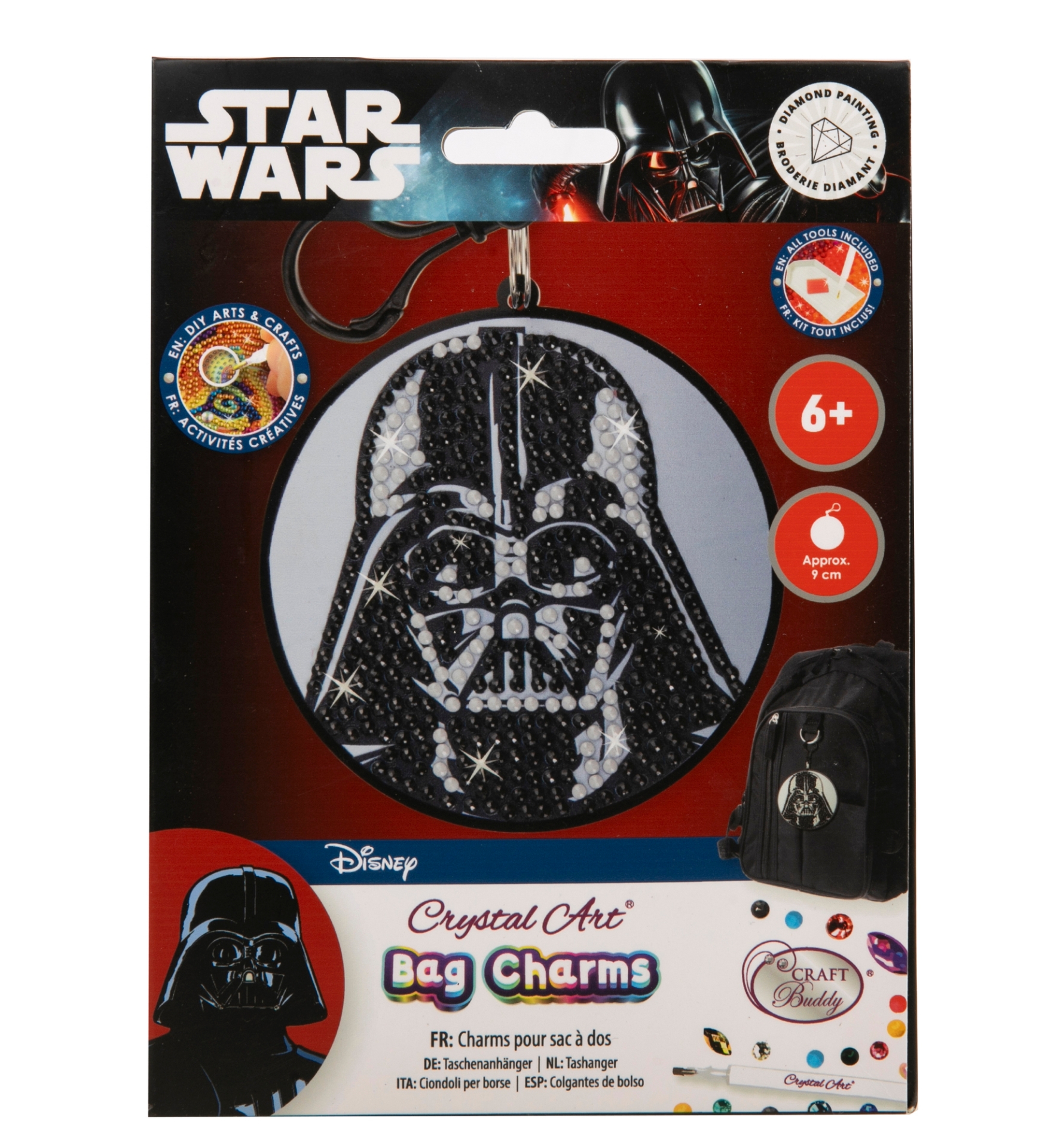 Darth Vader - Crystal Art Bag Charm (Star Wars) | Stitchtastic