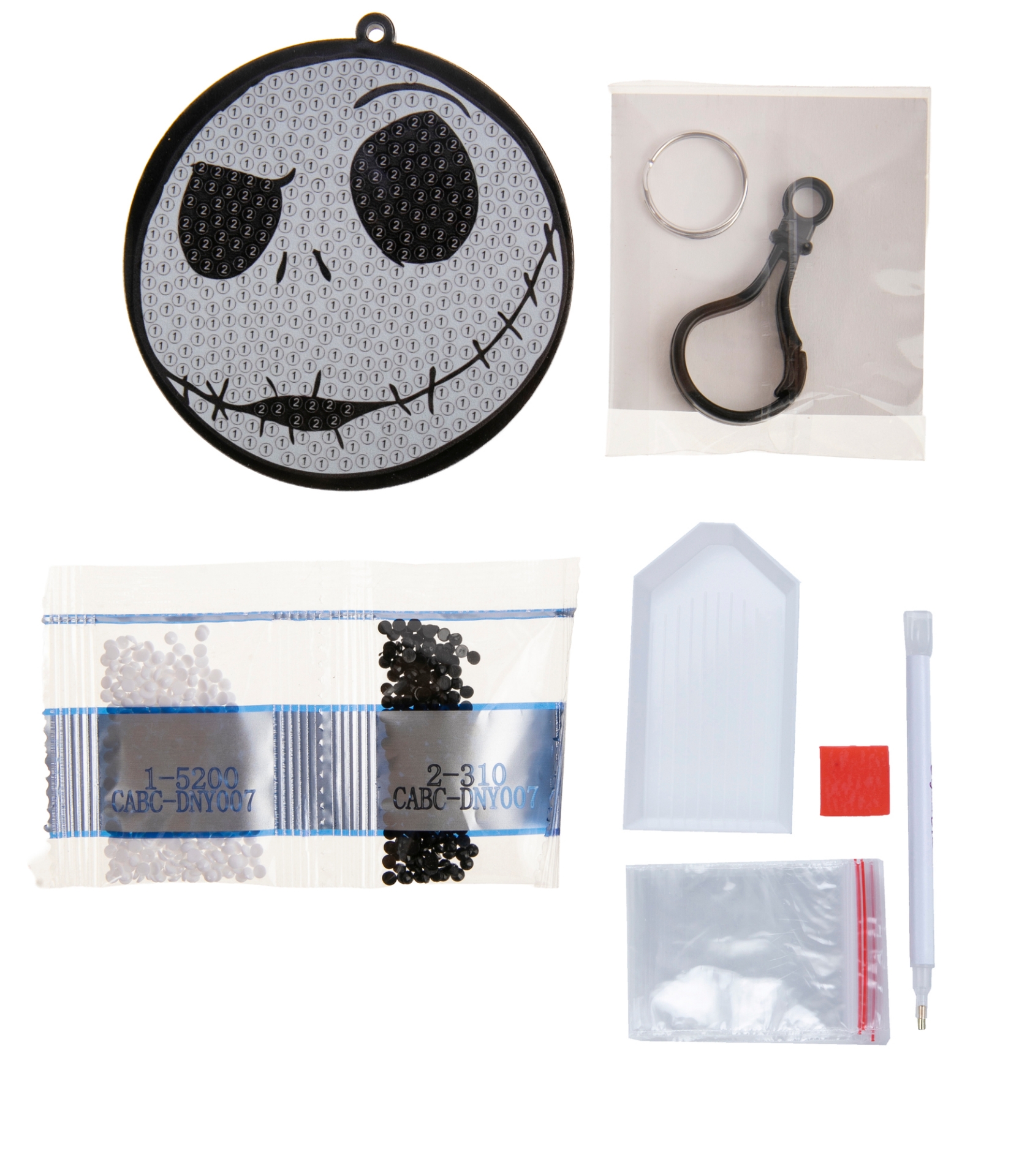 Jack Skellington - Crystal Art Bag Charm (Disney) | Stitchtastic