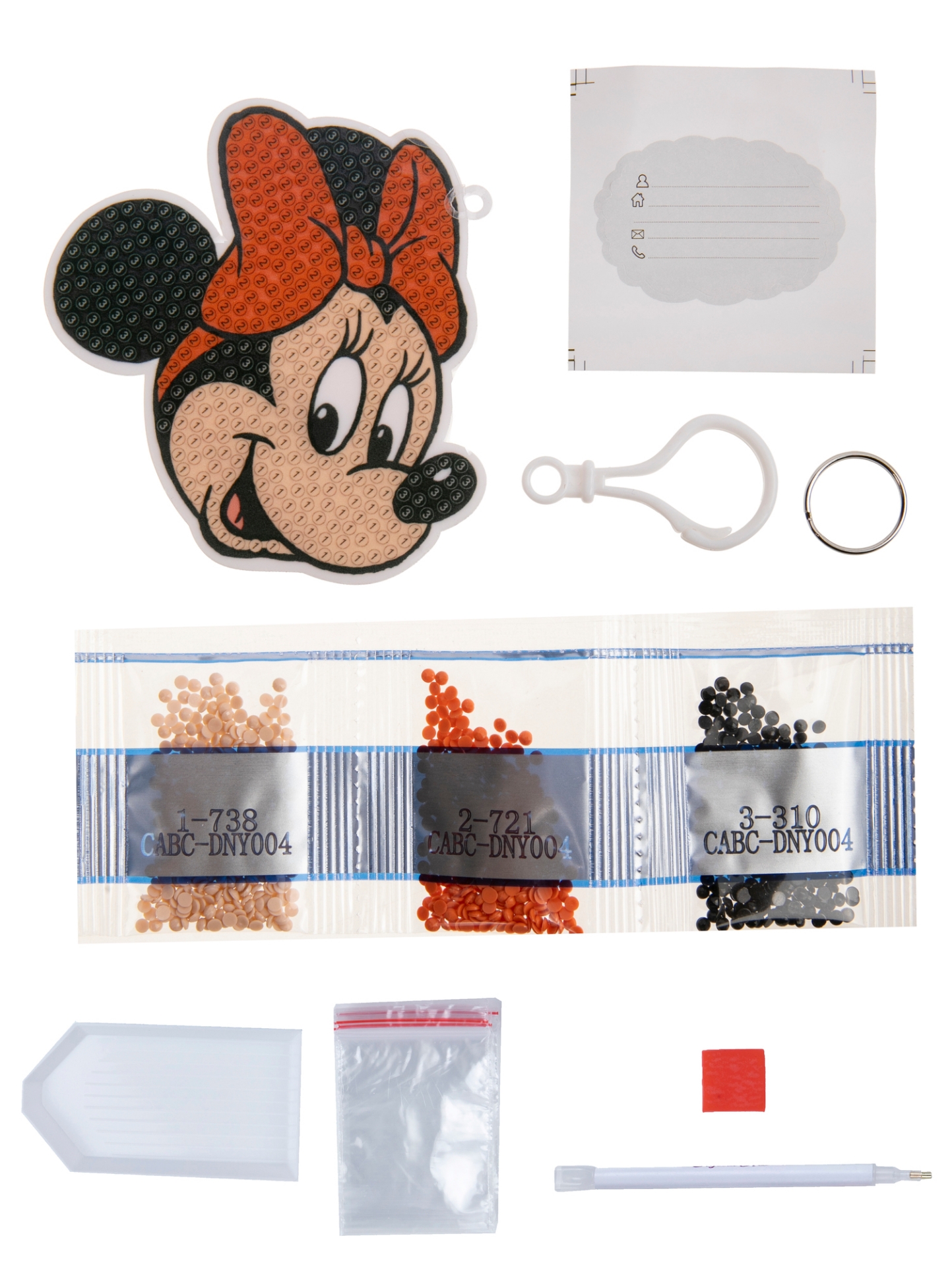 Minnie Mouse - Crystal Art Bag Charm (Disney) | Stitchtastic