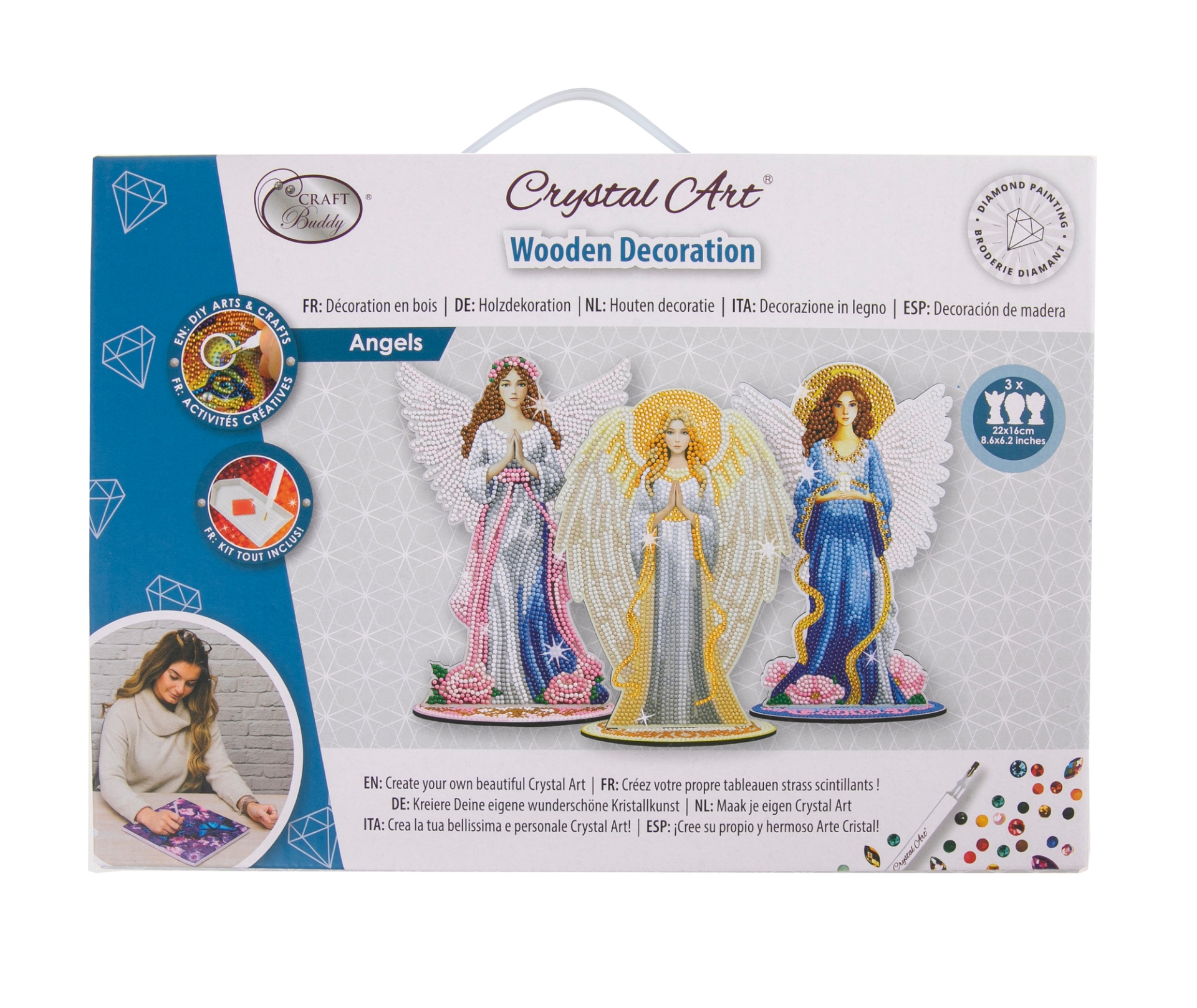 Crystal Art Angels MDF | Stitchtastic