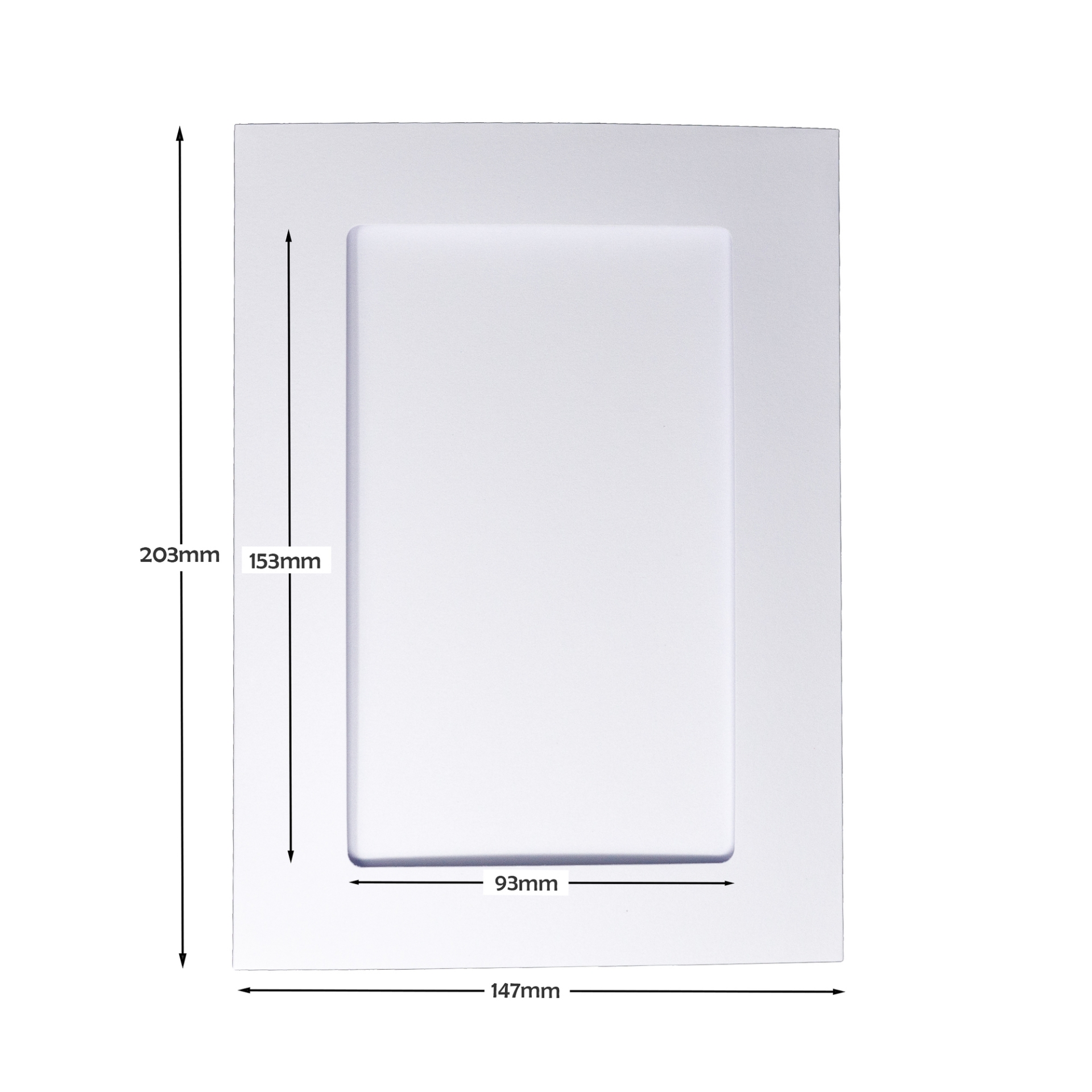 Rectangular Aperture A5 Cards - White (Pack Of 4) | Stitchtastic