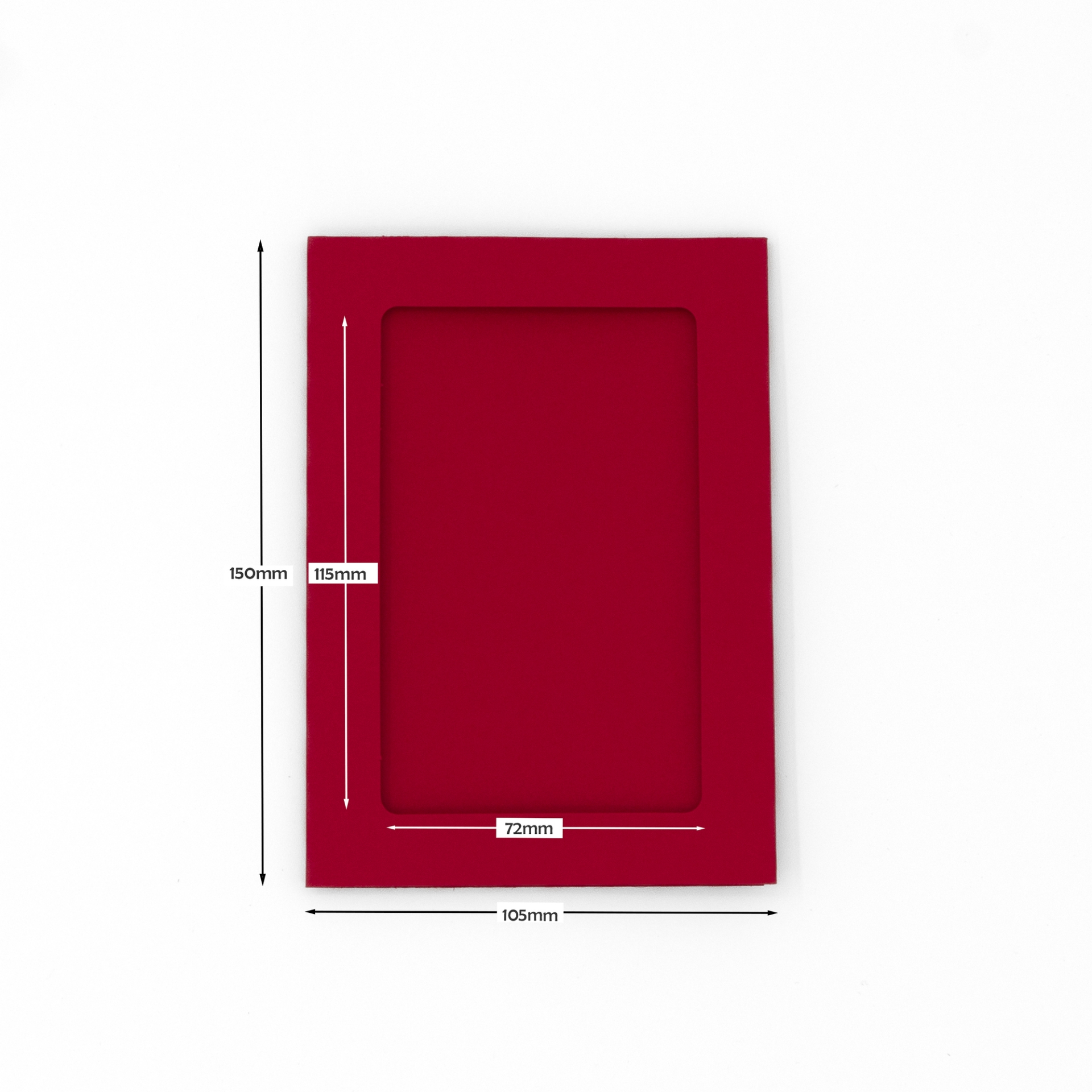Rectangular Aperture A6 Cards - Red (Pack Of 5) | Stitchtastic