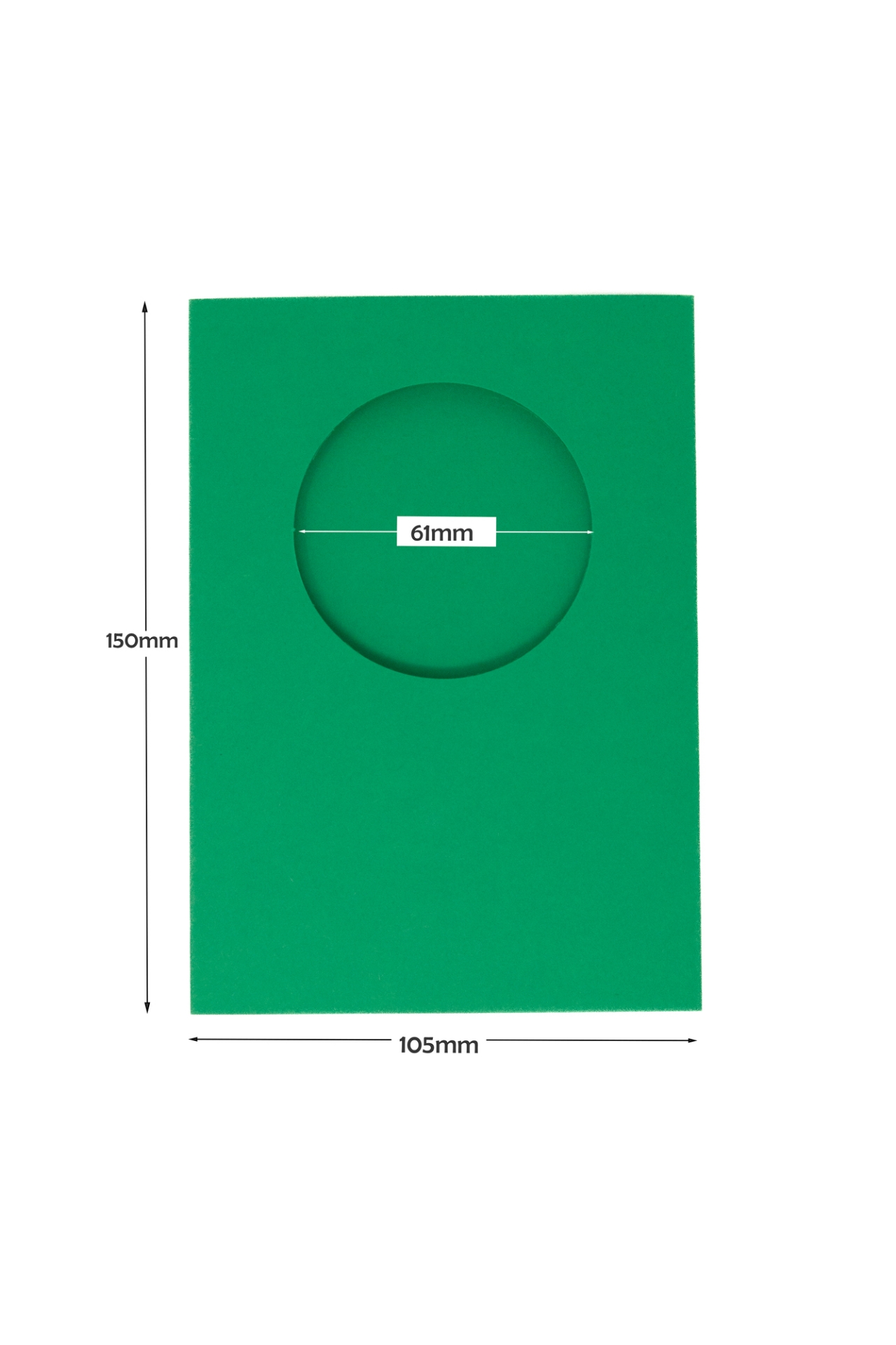 Round Aperture A6 Cards - Green (Pack Of 5) | Stitchtastic