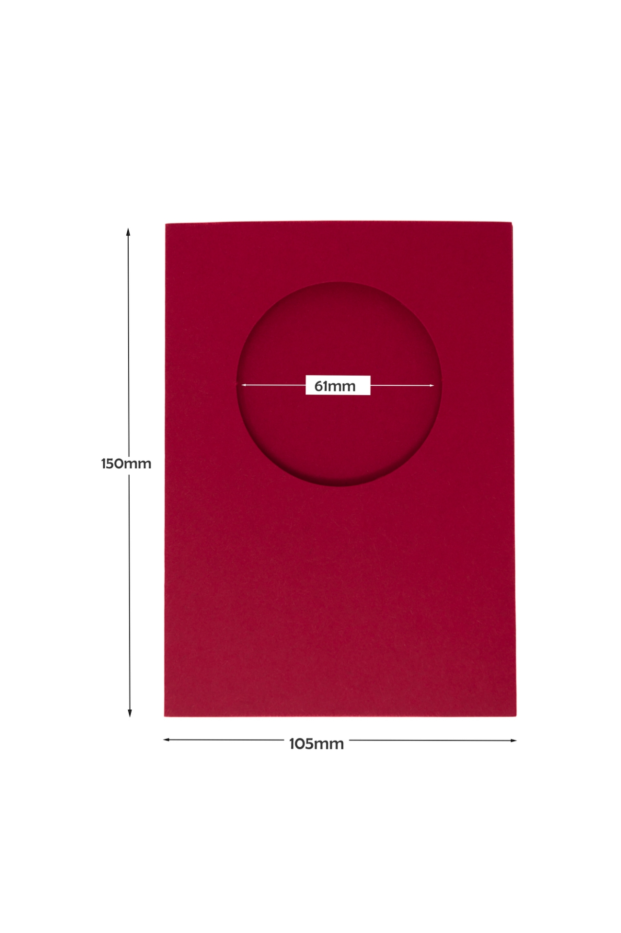 Round Aperture A6 Cards - Red (Pack Of 5) | Stitchtastic