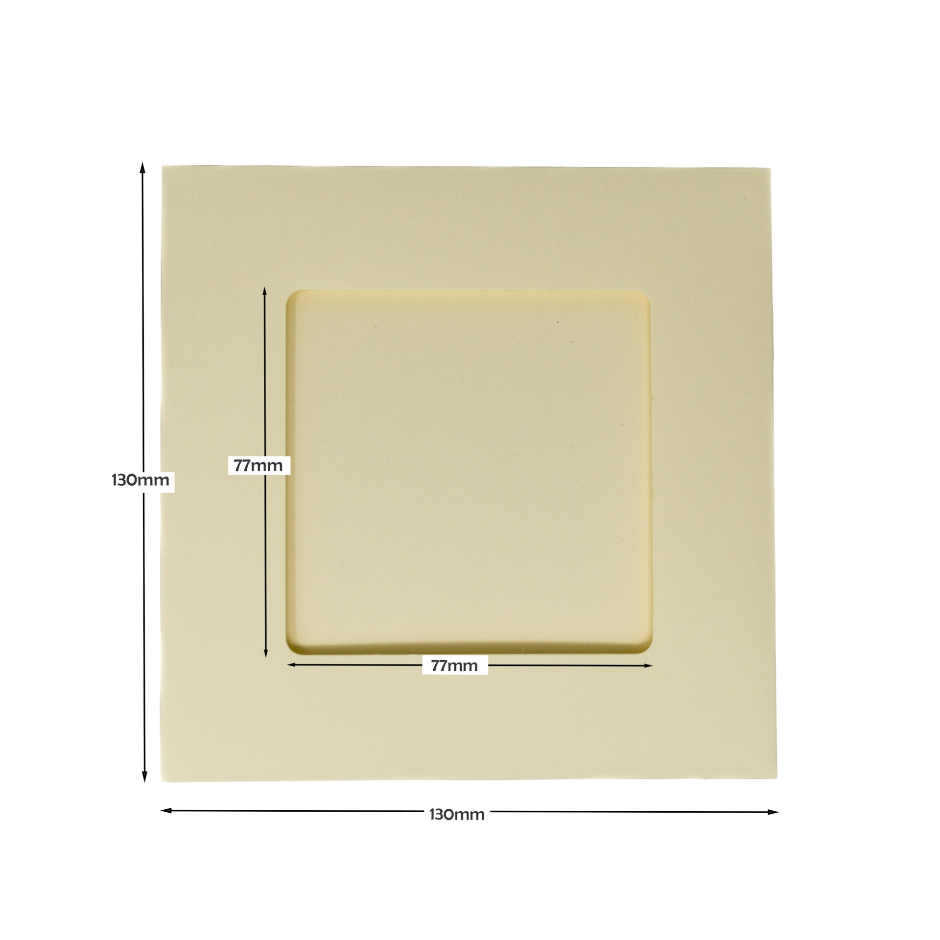 Square aperture square cards - Cream (Pack of 5) | Stitchtastic