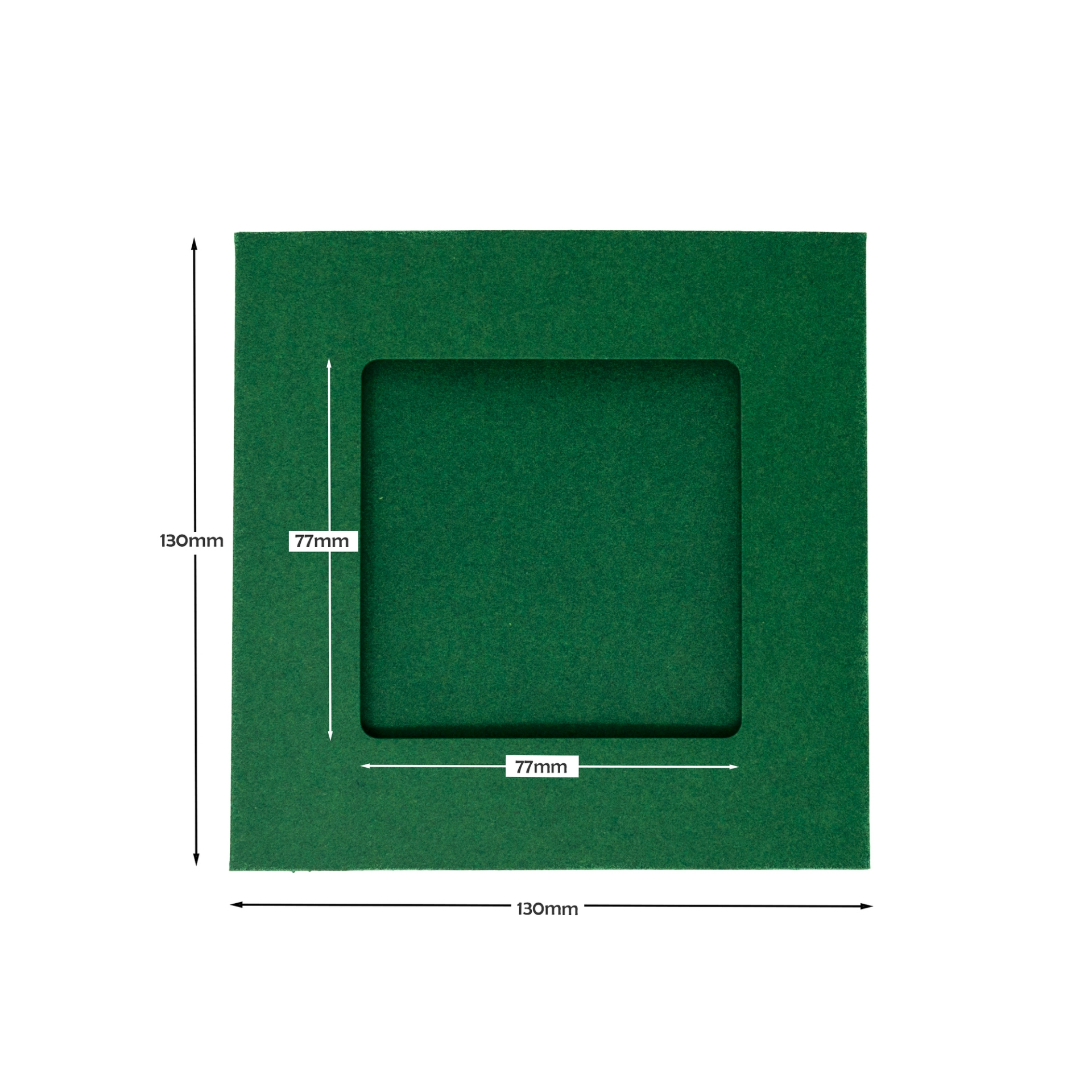 Square aperture square cards - Christmas Green (Pack of 5) | Stitchtastic