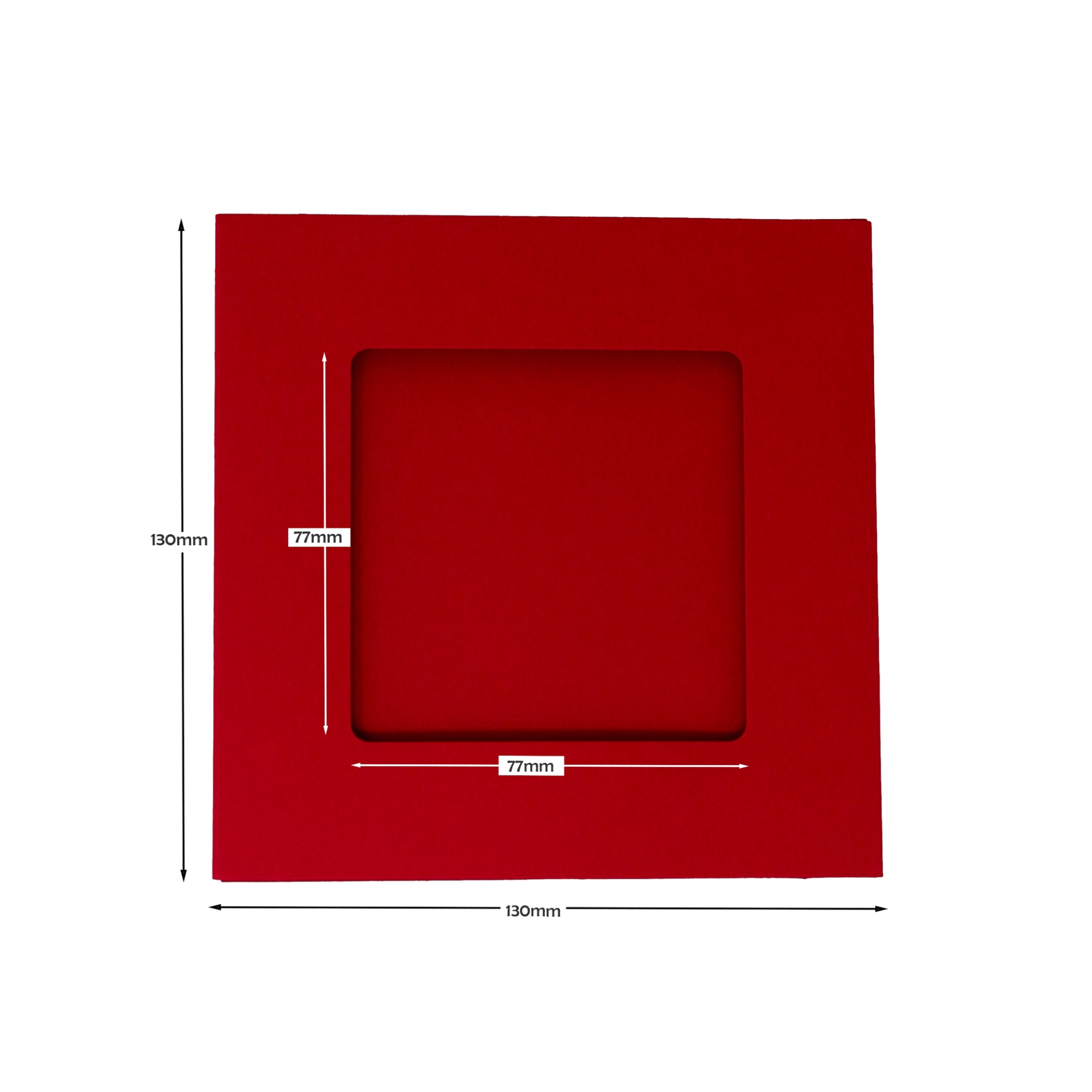 Square aperture square cards - Christmas Red (Pack of 5) | Stitchtastic