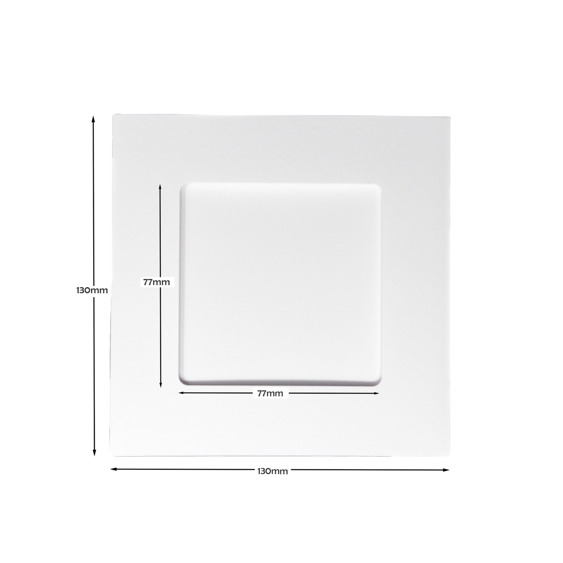 Square aperture square cards - White (Pack of 5) | Stitchtastic