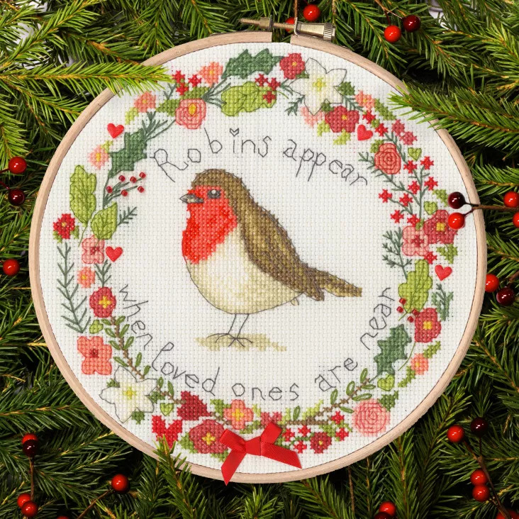 Loved Ones Are Near Robin Cross Stitch Kit by Bothy Threads | Stitchtastic