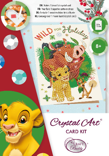 The Festive Lion King (Simba and Friends) - 10x15cm Crystal Art Card ...