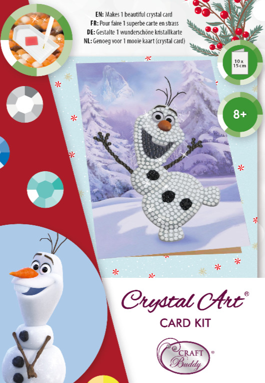 Winter Olaf - 10x15cm Crystal Art Card (Disney) | Stitchtastic