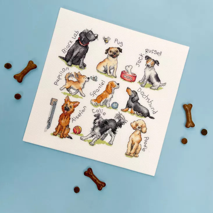 Woof Dogs Cross Stitch Kit By Bothy Threads | Stitchtastic
