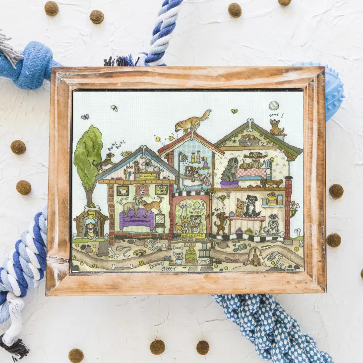 Pooch Palace Dogs - Cut Thru' House by Bothy Threads | Stitchtastic