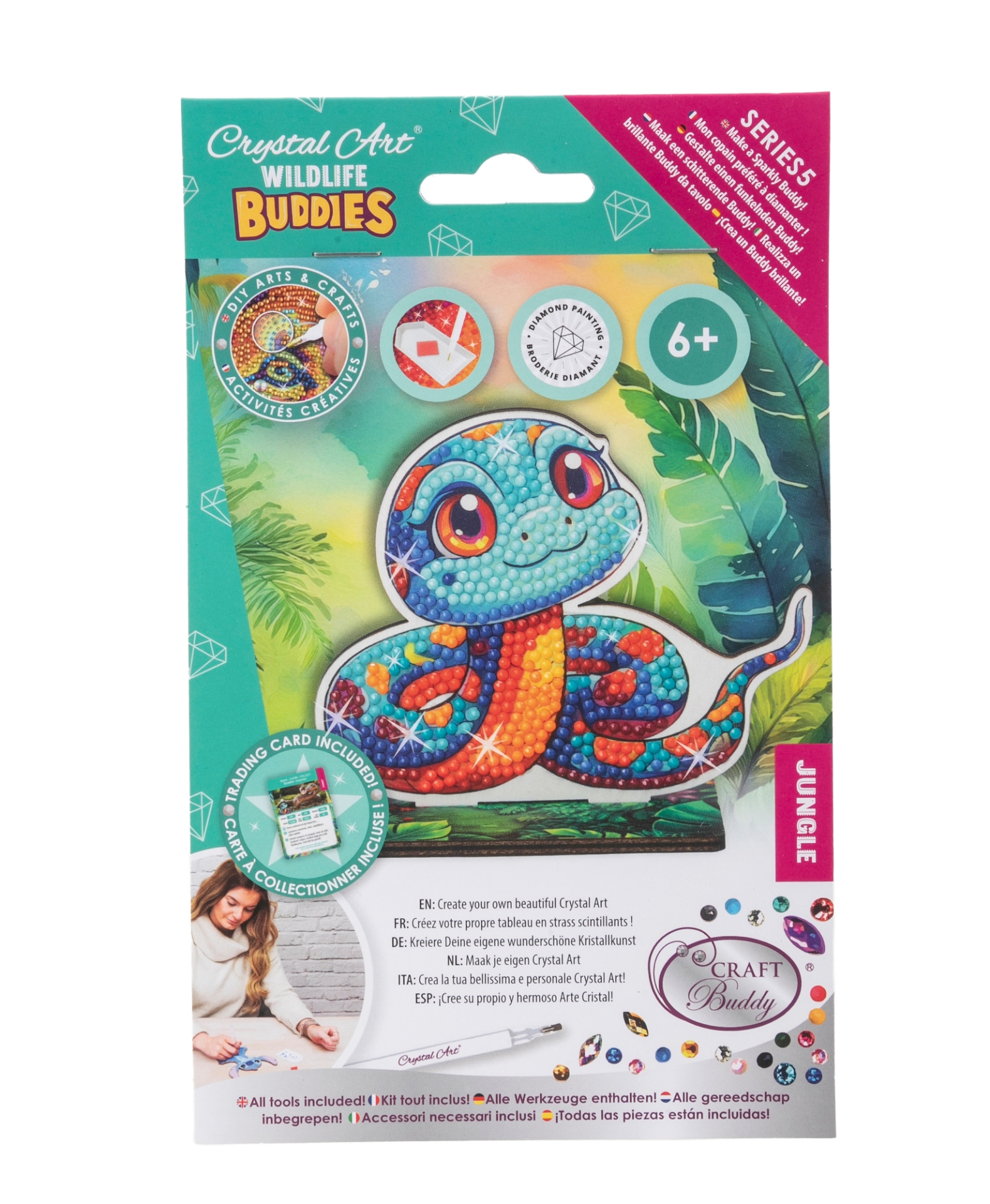 Snake - Wildlife Crystal Art Buddy Kit | Stitchtastic