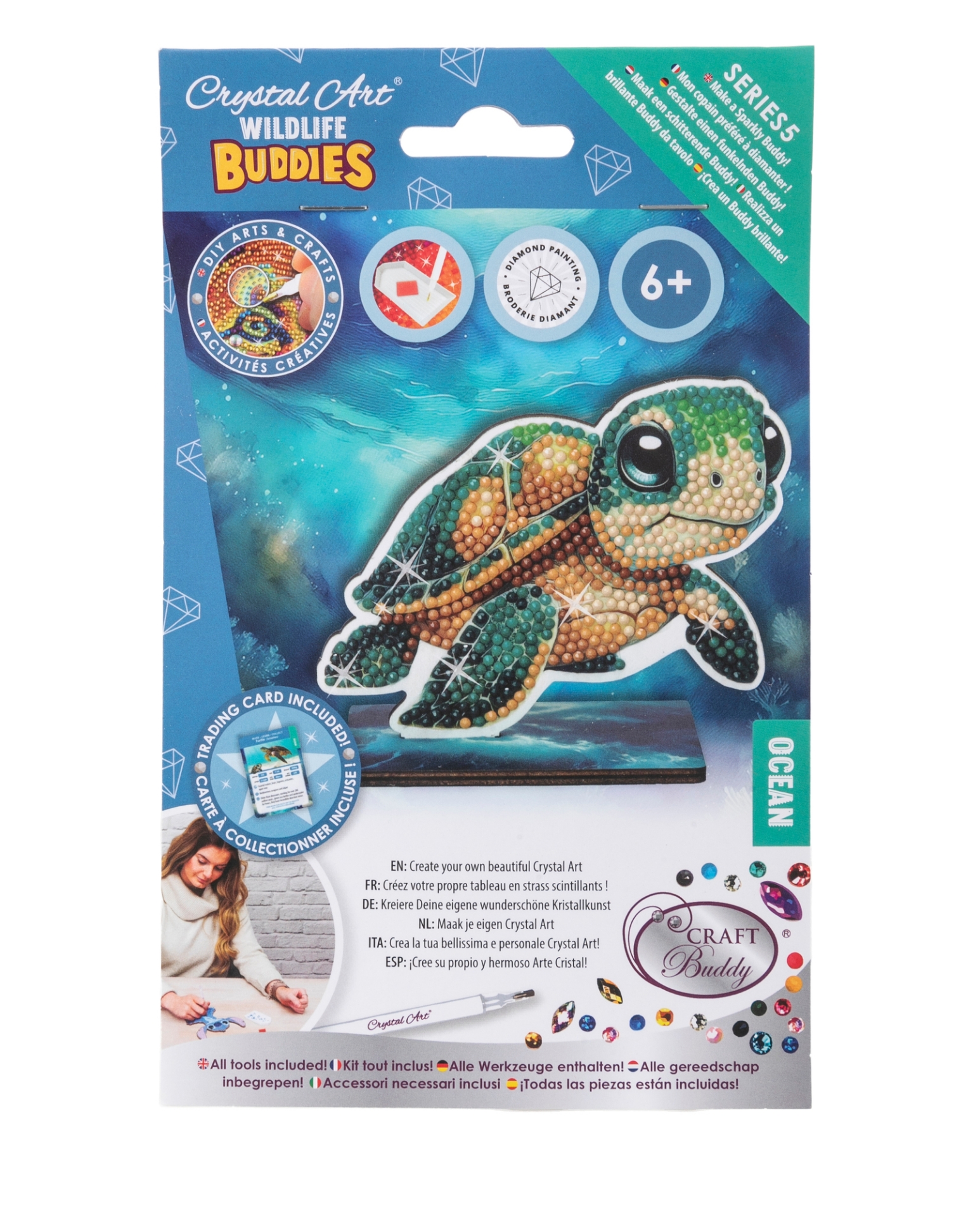 Turtle - Wildlife Crystal Art Buddy Kit | Stitchtastic