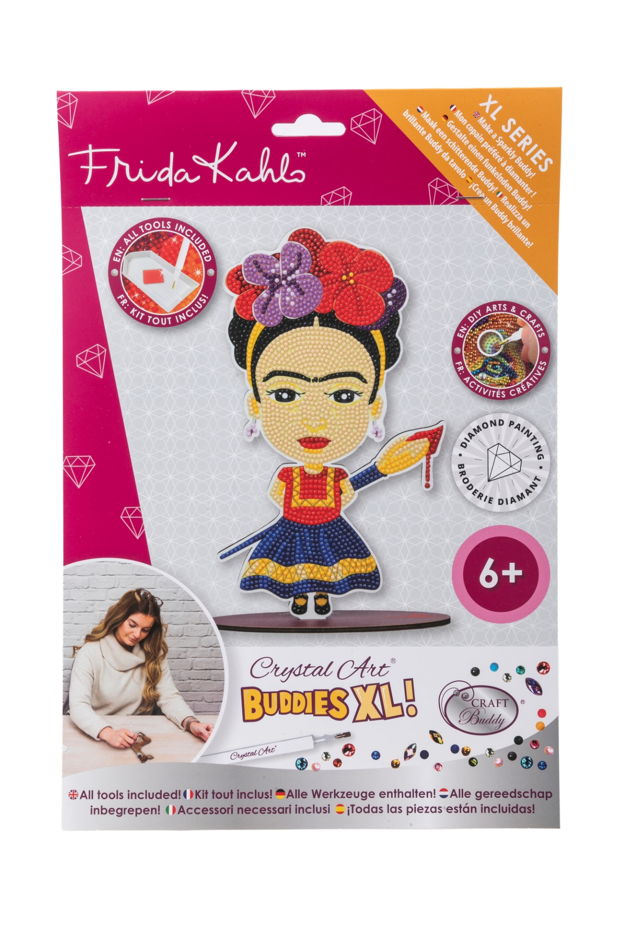 Frida Kahlo - Crystal Art XL Buddy | Stitchtastic