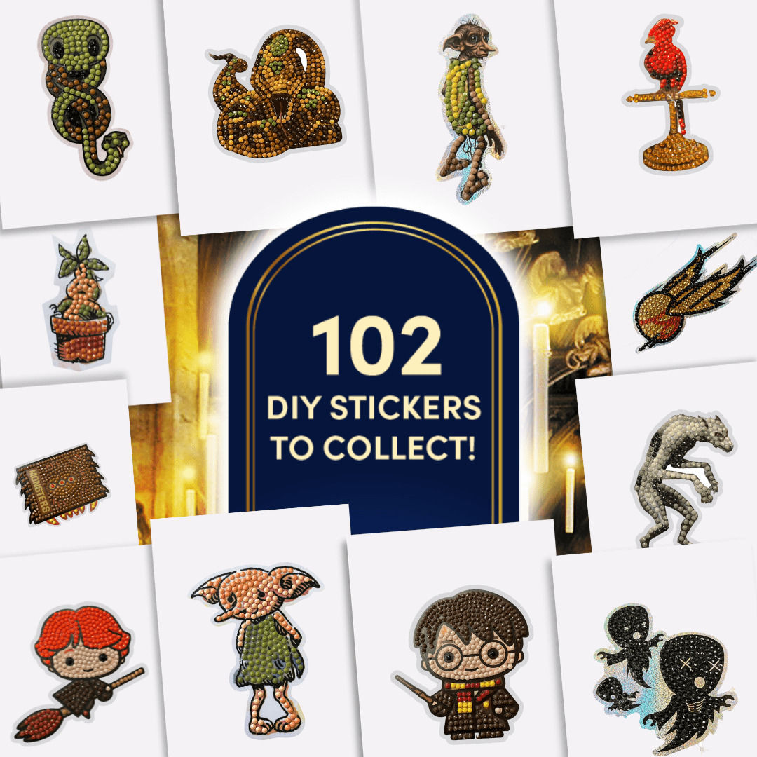 Harry Potter Sticker Pack Blind Bag - 3x DIY Diamond Art Stickers ...