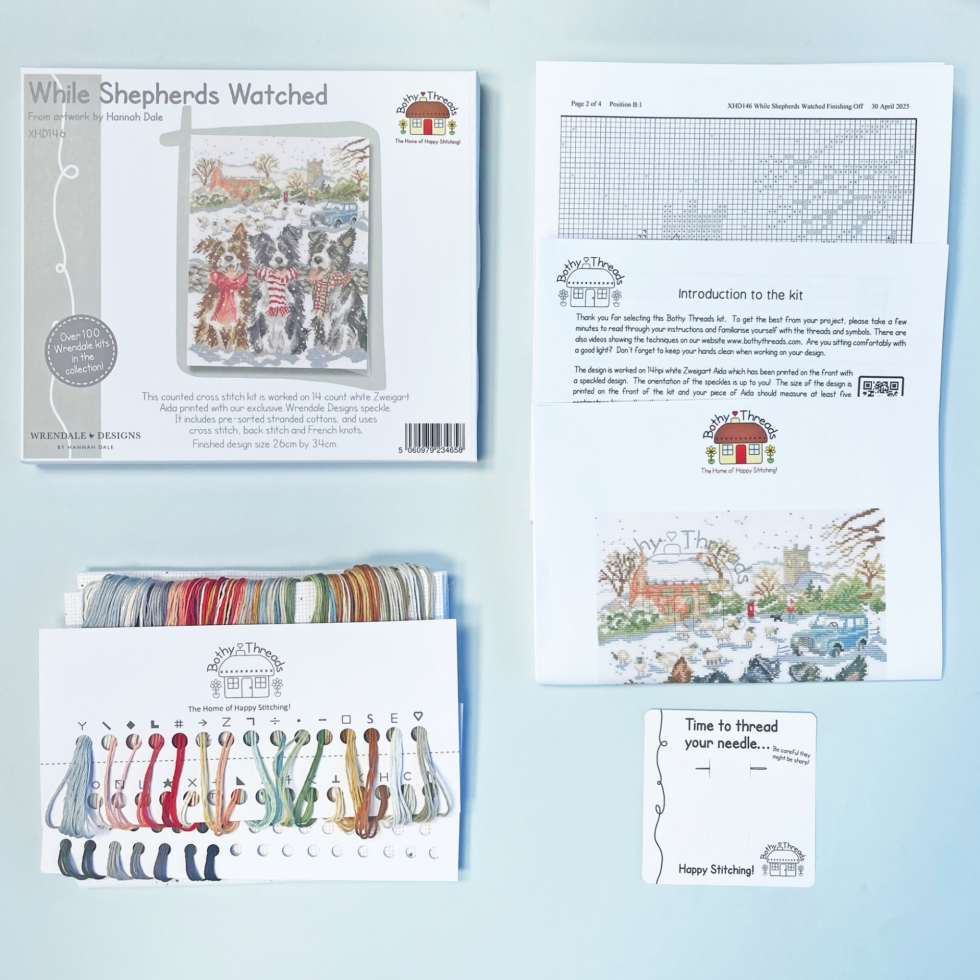 While Shepherds Watched Dogs - (Hannah Dale) Cross Stitch Kit By Bothy ...