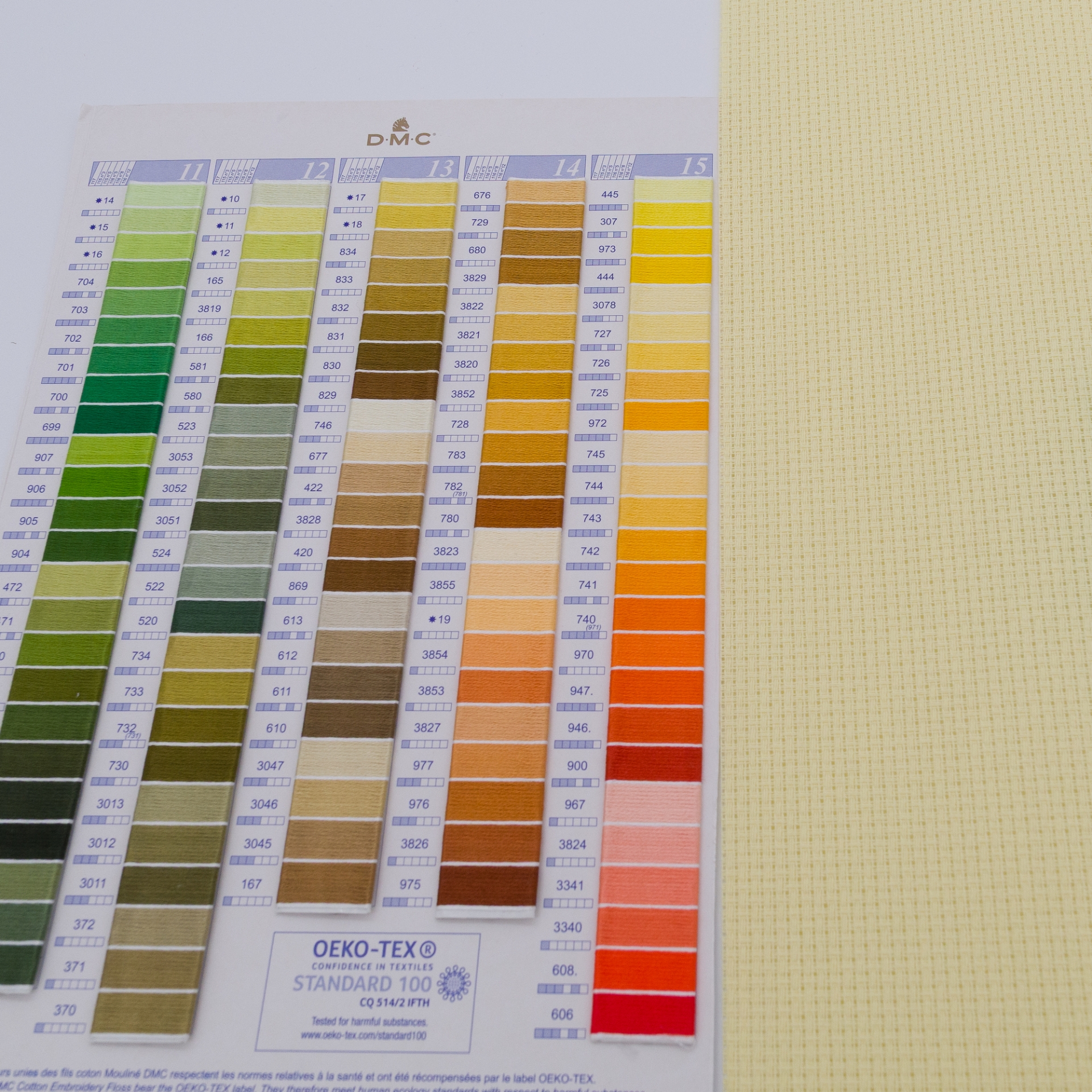 Zweigart Yellow 8 Count Aida Binca (2) | Stitchtastic