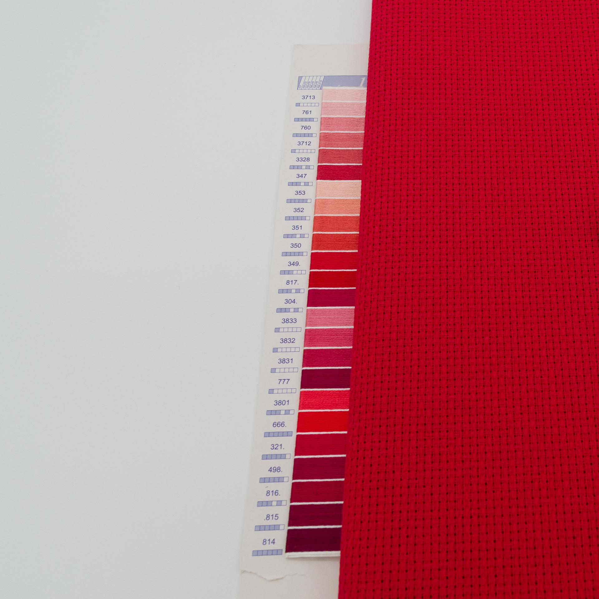 Zweigart Christmas Red 8 Count Aida Binca (954) | Stitchtastic
