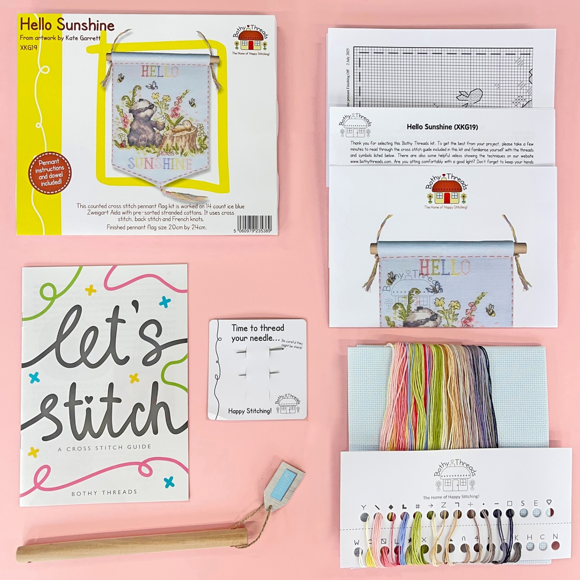 Hello Sunshine Cross Stitch Kit By Bothy Threads | Stitchtastic