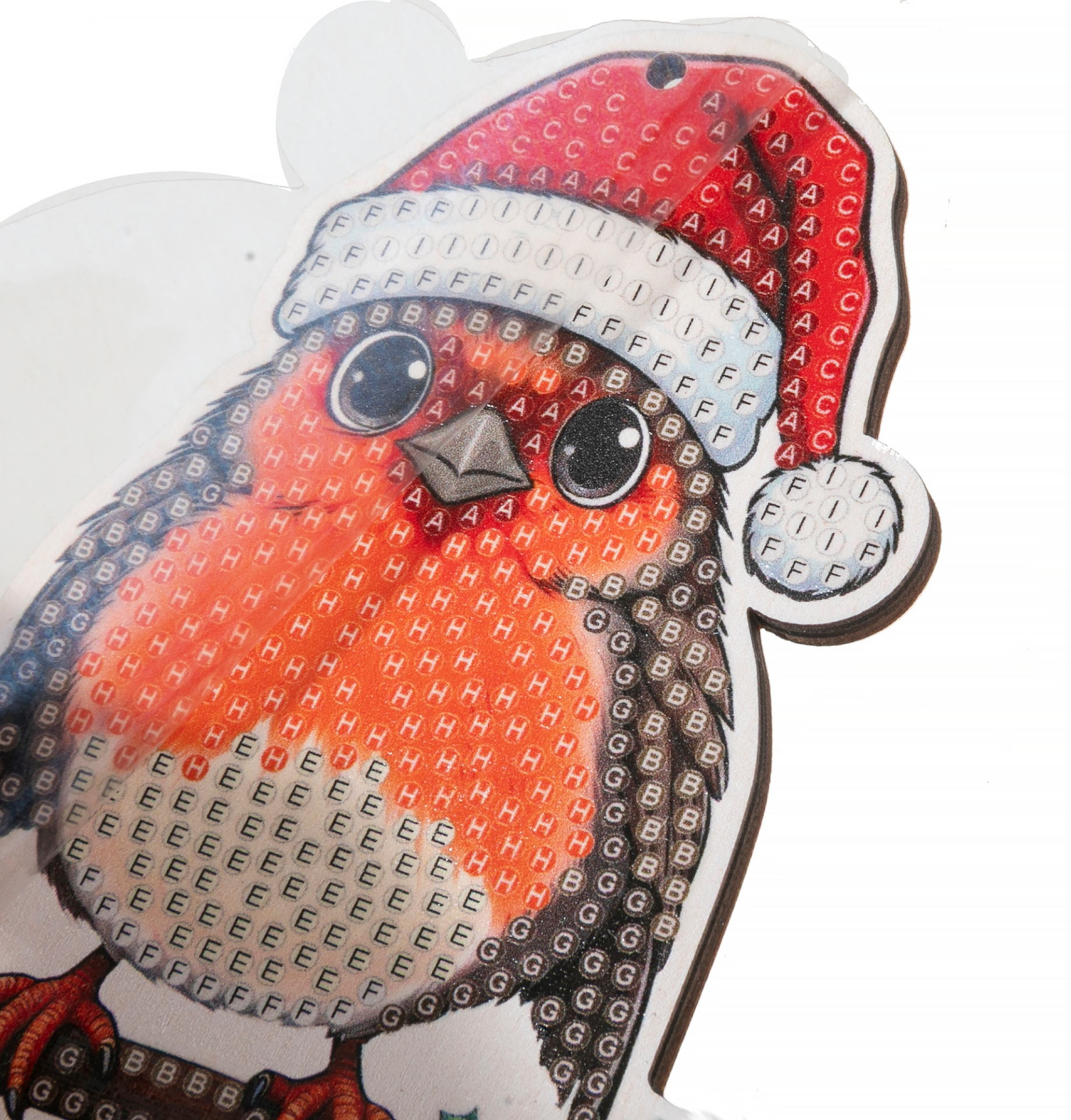 Jolly Robin - Crystal Art Buddy & Christmas Tree Decoration | Stitchtastic