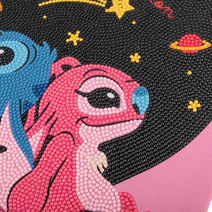 Stitch & Angel: Cosmic Connection, 30x30cm Crystal Art Famed Canvas Kit ...
