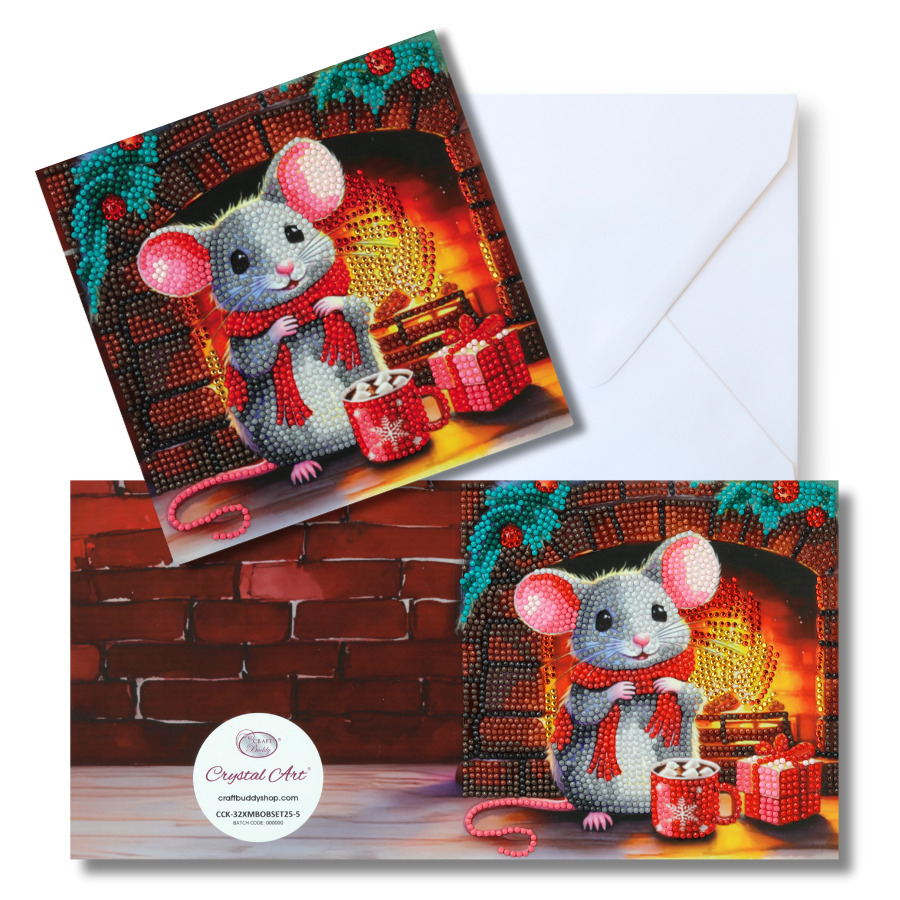 Festive Best Of British Christmas 2025 Set of 8 Crystal Art Cards ...